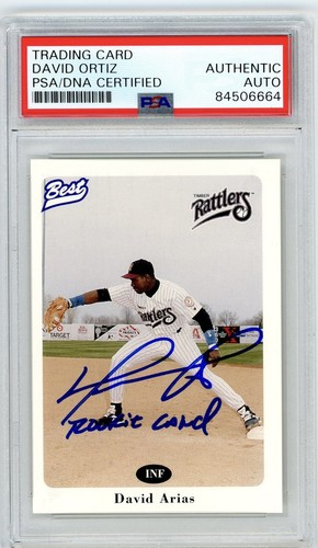 David Arias Ortiz Signed 1996 Best Minor League Rookie #6 PSA RC ...