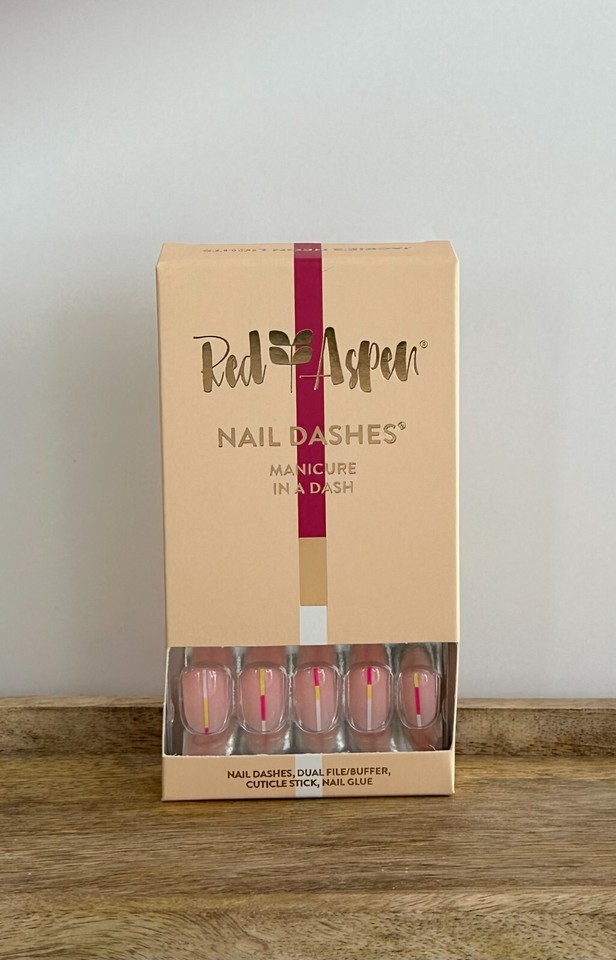 Red Aspen JACKIE's NEON LIGHTS Short Square Glue On Nail Dashes 24 | eBay