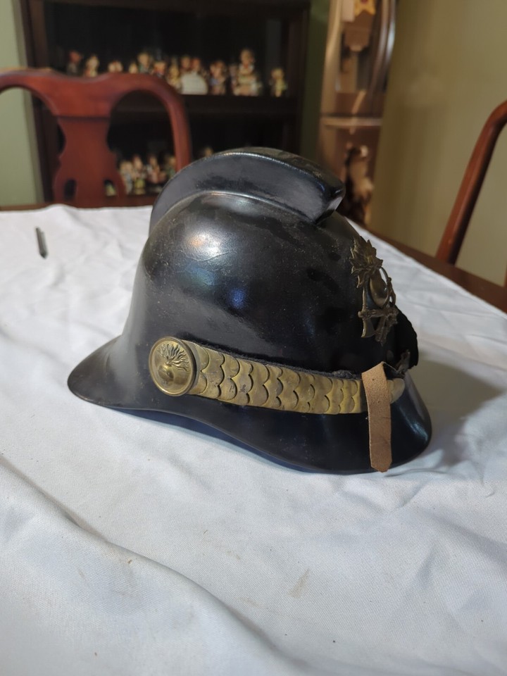 ARGENTINIAN FIREMAN POMPIER FIBER 1911 BLACK PARADE HELMET 100% ...