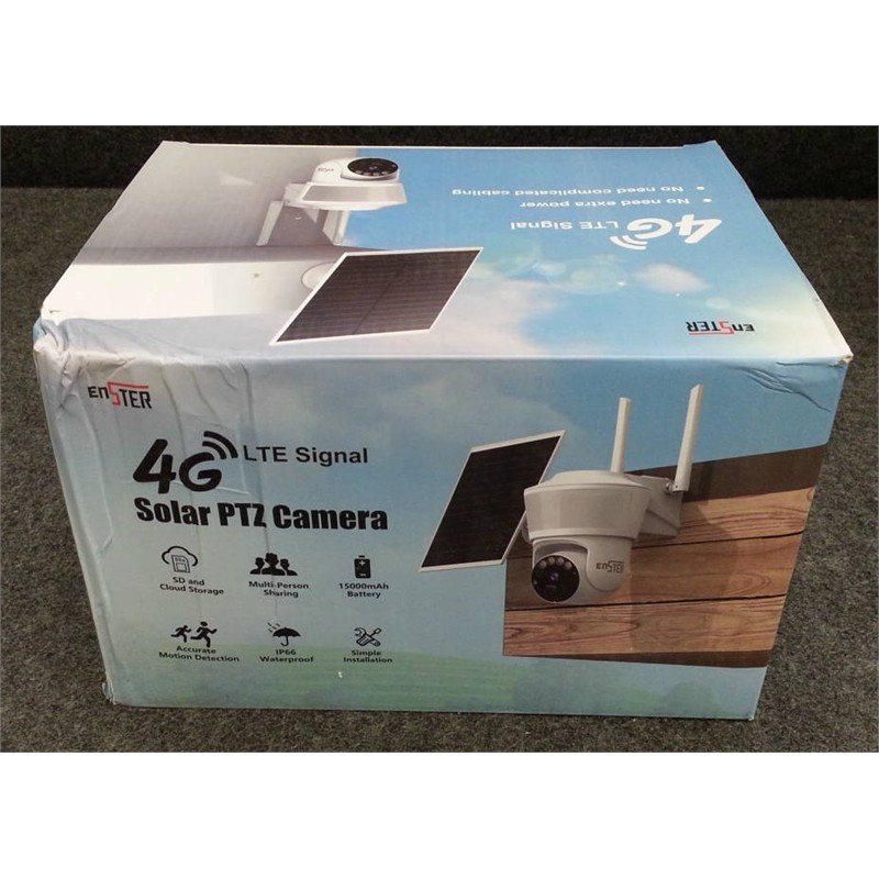 Enster 4G LTE Signal Solar PTZ Camera White | eBay
