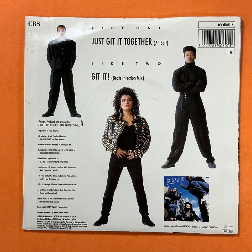 Lisa Lisa & Cult Jam Just Git it Together/Git it7" Vinyl Single CBS ...