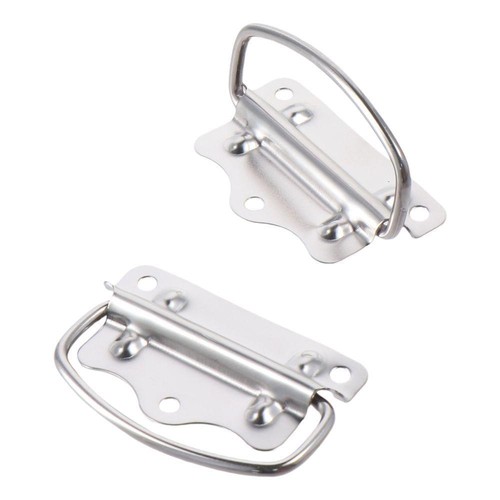 4pcs Silver Case Pull Steel Drop Handle Chest Handles for Toolbox Chest ...