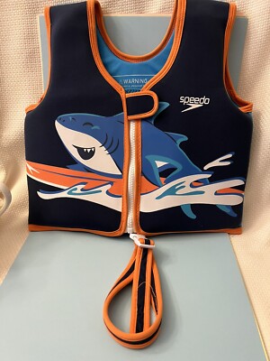 Speedo Classic Swim Vest Life Jacket Float Neoprene Green Blue Sz 4-6 ...