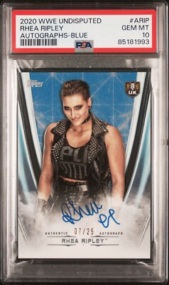 Rhea Ripley 2020 Topps WWE Undisputed RC Autograph Blue 07/25 PSA 10 ...