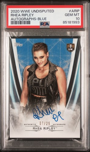 Rhea Ripley 2020 Topps WWE Undisputed RC Autograph Blue 07/25 PSA 10 ...