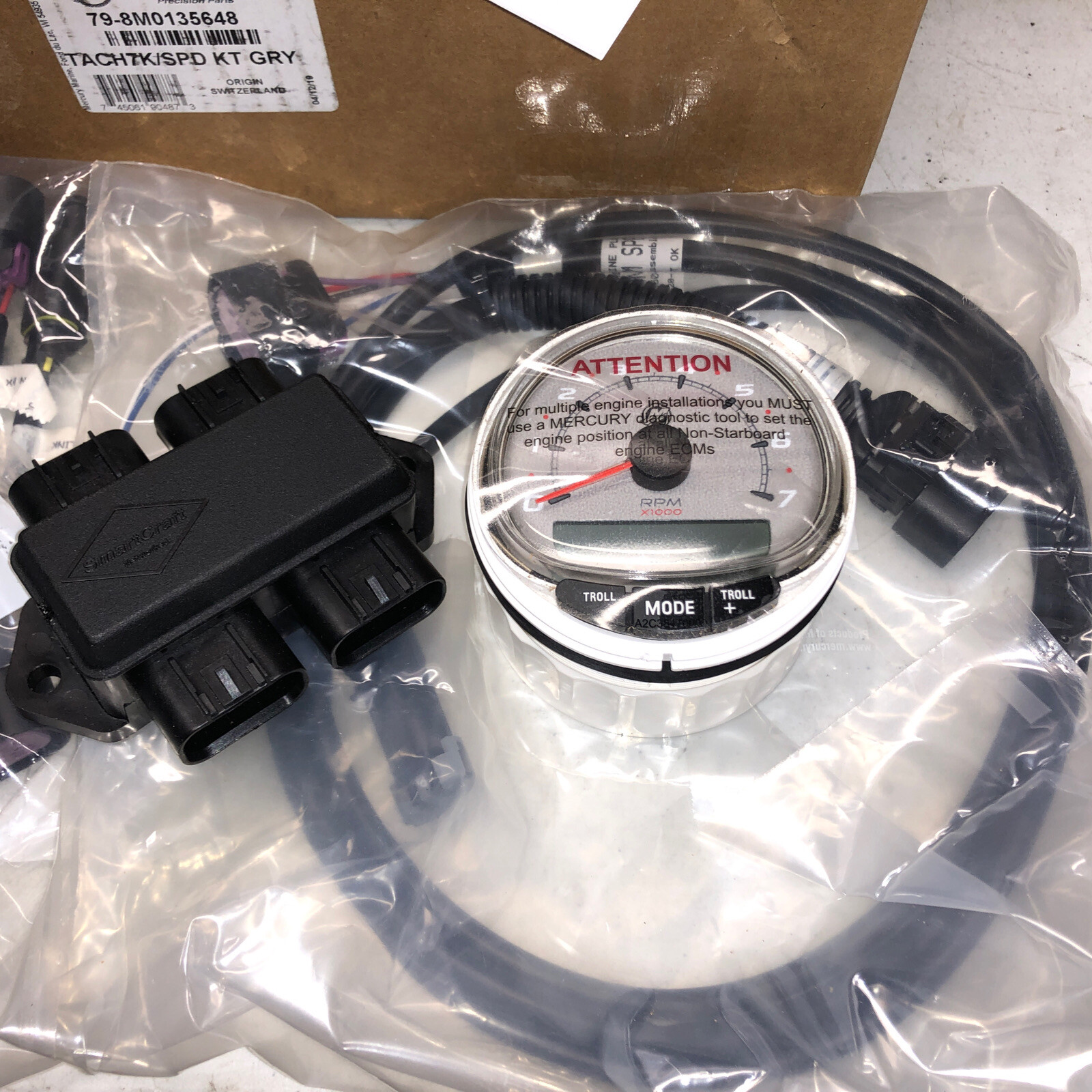 Mercury SmartCraft SC1000 Tachometer Speedometer | 798M0135648 | Grey ...