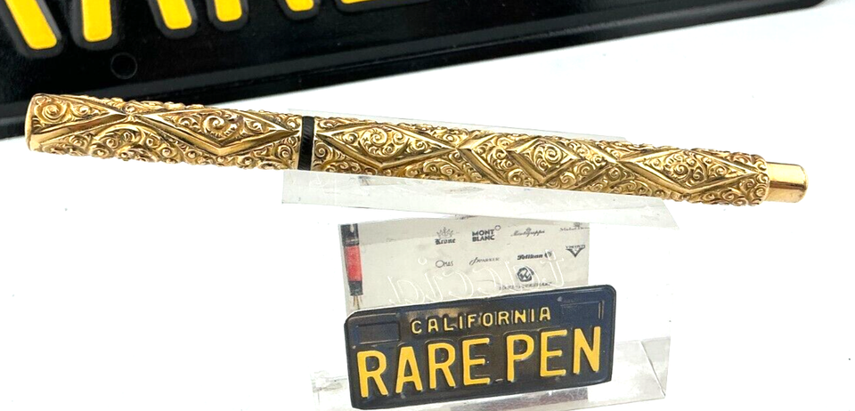 RARE GRAIL PARKER 30 GF Repousse Overlay Fountain Pen 14K Med nib WOW ...