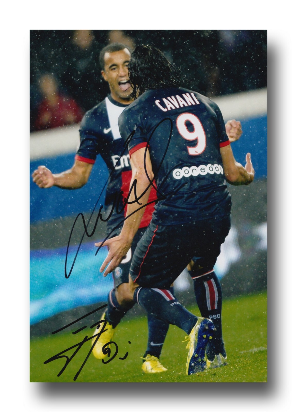 EDINSON CAVANI, LUCAS MOURA HAND SIGNED 12x8 PHOTO - PSG - FOOTBALL ...