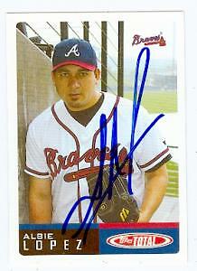 Albie Lopez autographed baseball card (Atlanta Braves) 2002 Topps Total ...