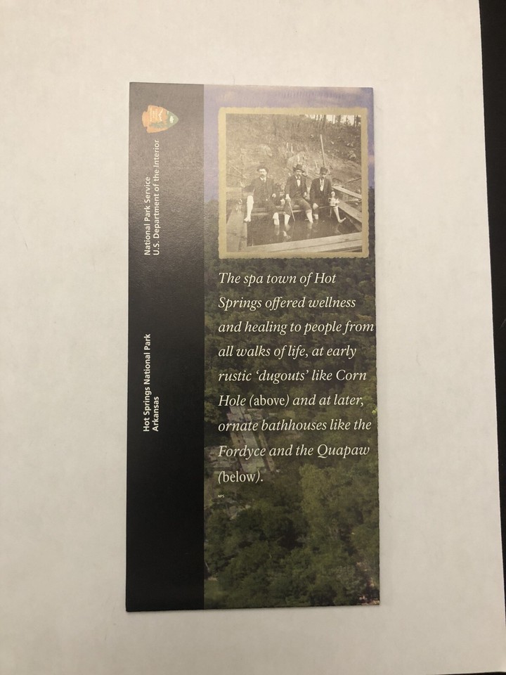 Hot Springs National Park Unigrid Brochure Map NPS Newest Version ...