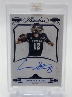 CARSON STRONG 2022 FLAWLESS SAPHIRE DIAMOND GEM AUTOGRAPH AUTO /15 ...