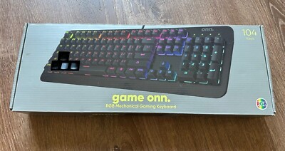 Game ONN RGB Mechanical Gaming Keyboard 104 Keys, Blue Mechanical ...