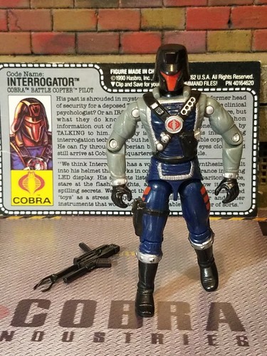 GI JOE ~ 1991 INTERROGATOR ~ COBRA BATTLE COPTER~ 100% & UNCUT FILE ...