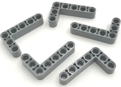 Lego 5 New Light Bluish Gray Technics Liftarm Bent Thick L-Shape 3 x 5 ...