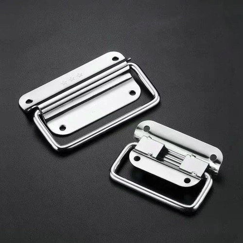 Folding Simple Door Handle Silver Wooden Box Handle Cabinet Drawer ...