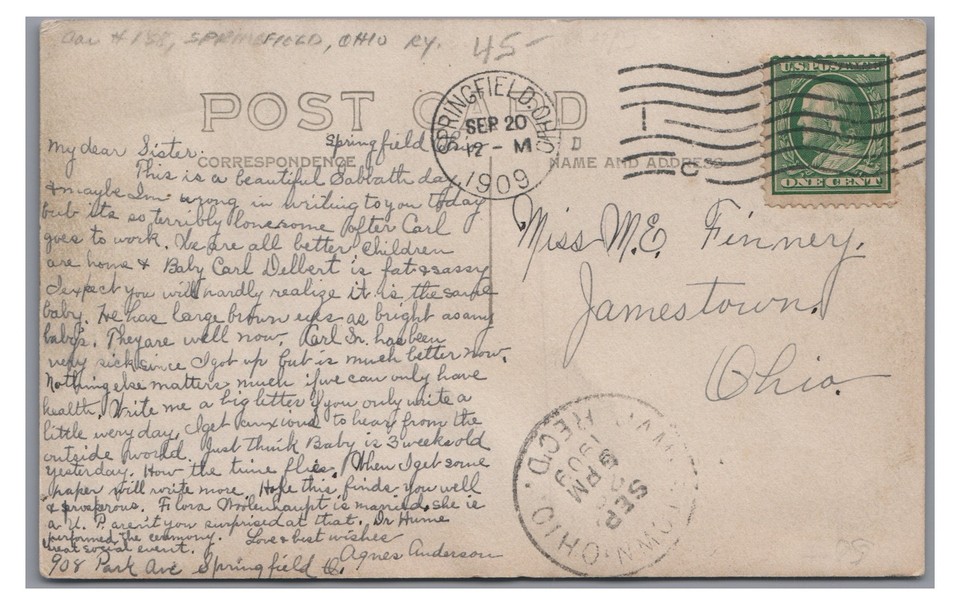 RPPC Springfield Railway Trolley SPRINGFIELD OH Ohio Vintage Real Photo ...