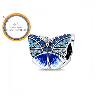 Blue Butterfly Charm For Bracelet, Gifts For Her, Gifts, Mother Gifts ...