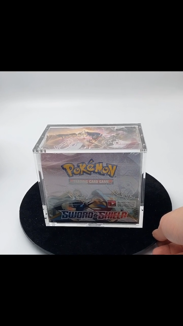 UV Pro-Safe Acrylic Display Hard Case Pokemon Booster Box Magnetic Lid ...