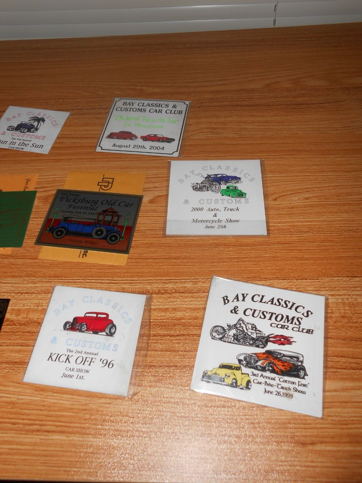LOT OF 12 VTG CUSTOM CAR CLUB SHOW DASH PLAQUES | eBay