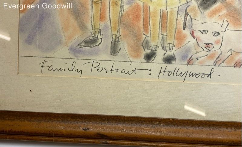 Eric Gaskins Family Portrait: Hollywood 22x18 Inch Artist Signed Framed ...