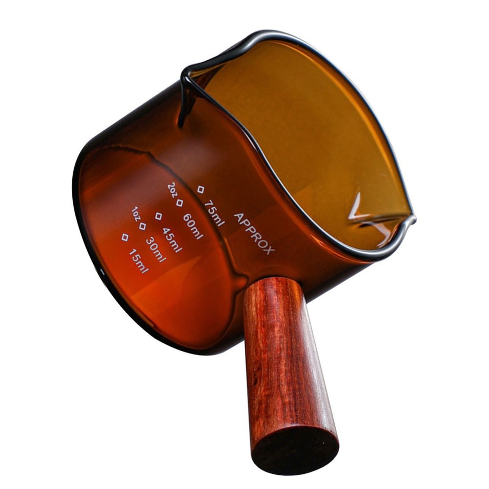 Mini Creamer Pitcher Espresso Steaming Coffee Glass Container Jug with ...