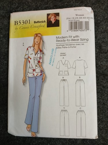 WOMEN'S TOP & PANTS BUTTERICK B5301 Easy Sewing Pattern CONNIE CRAWFORD ...