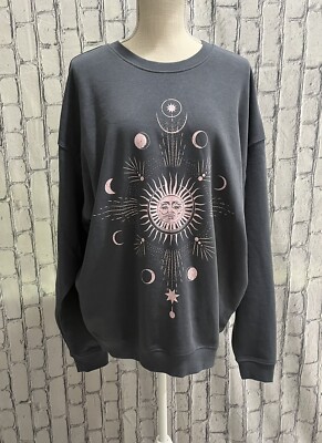 Grayson/Threads Size:L Women Long Sleeve Graphic Sweatshirt Black Label ...