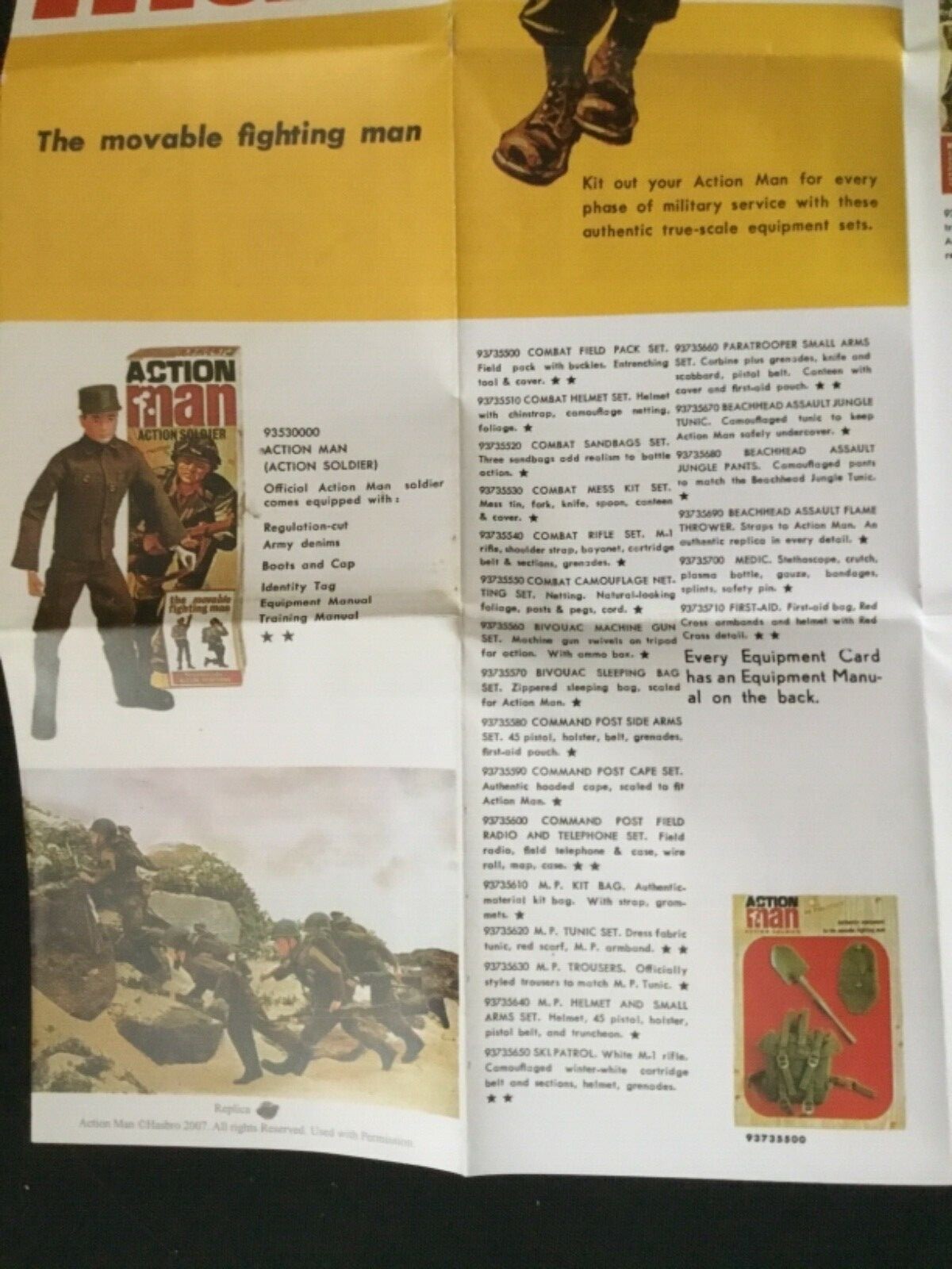 1960’s Iconic ACTION MAN Catalogue of Official Equipment **((Repro ...