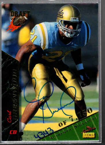 B4558- 1995 Signature Rookies Autographes #34 Carl Greenwood Auto ...