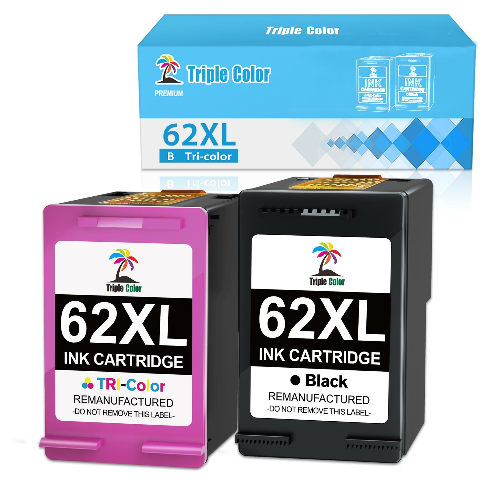Black/Color HP 62XL Ink for HP ENVY 5540 5544 5545 5549 5661 5663 5664 ...