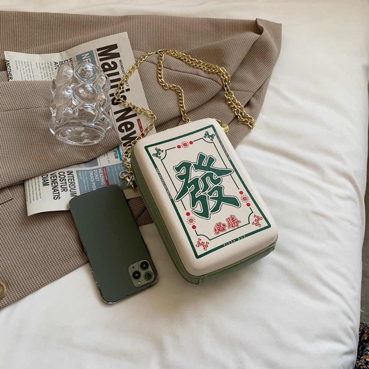 Mahjong Bag With Shoulder Strap