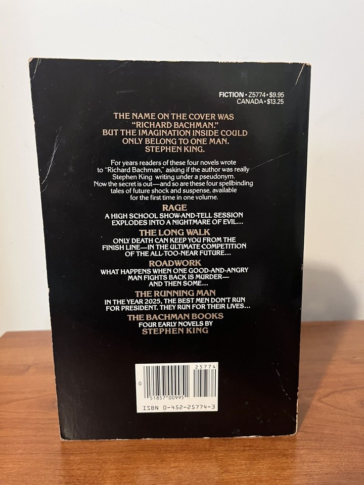 The Bachman Books Stephen King Rage 1985 1st Edition 1st Print Trade ...