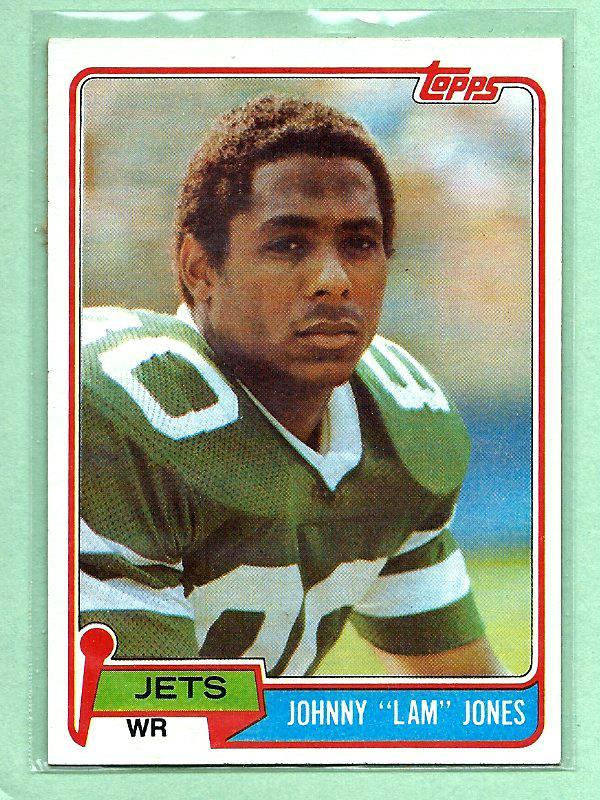 JOHNNY "LAM" JONES 1981 81 Topps #16 - New York Jets - Shipping | eBay