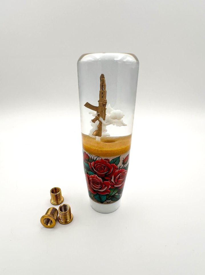 Cupid AK-47 Tattoo Roses Shift Knob - Weighted - Universal Custom ...