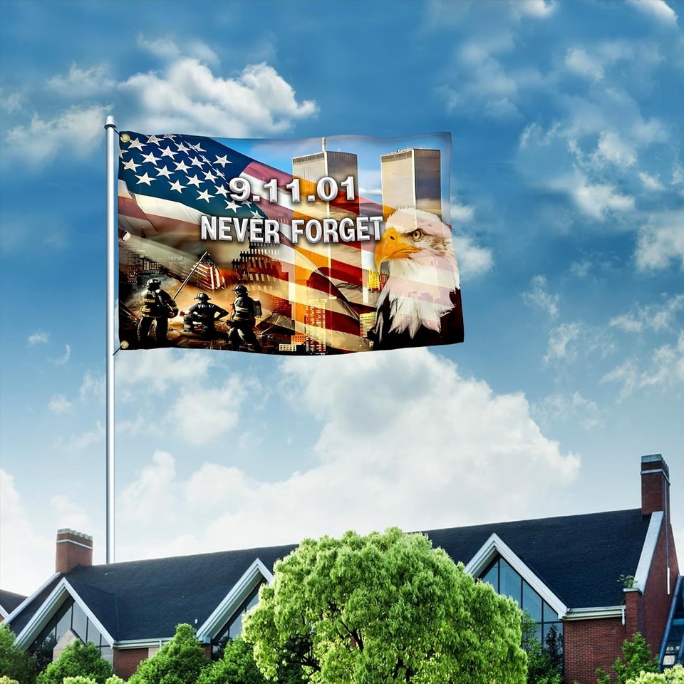 911 Never Forget Flag 3x5 Ft Outdoor American Remember 9/11 American ...