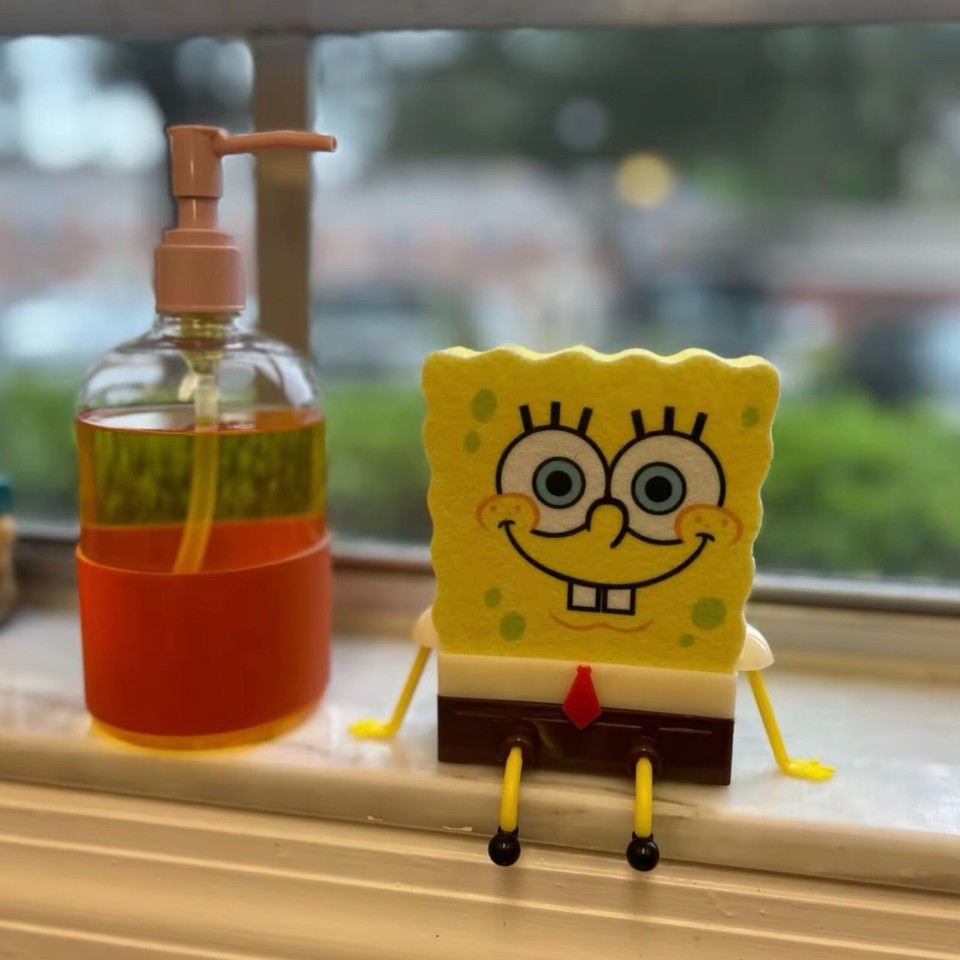 Sink Holder SpongeBob with Sponge Kitchen Organizer Storage Drain Rack ...