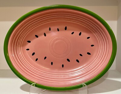 Fiesta Watermelon Pink Oval Serving Bowl Betty Crocker RARE | eBay