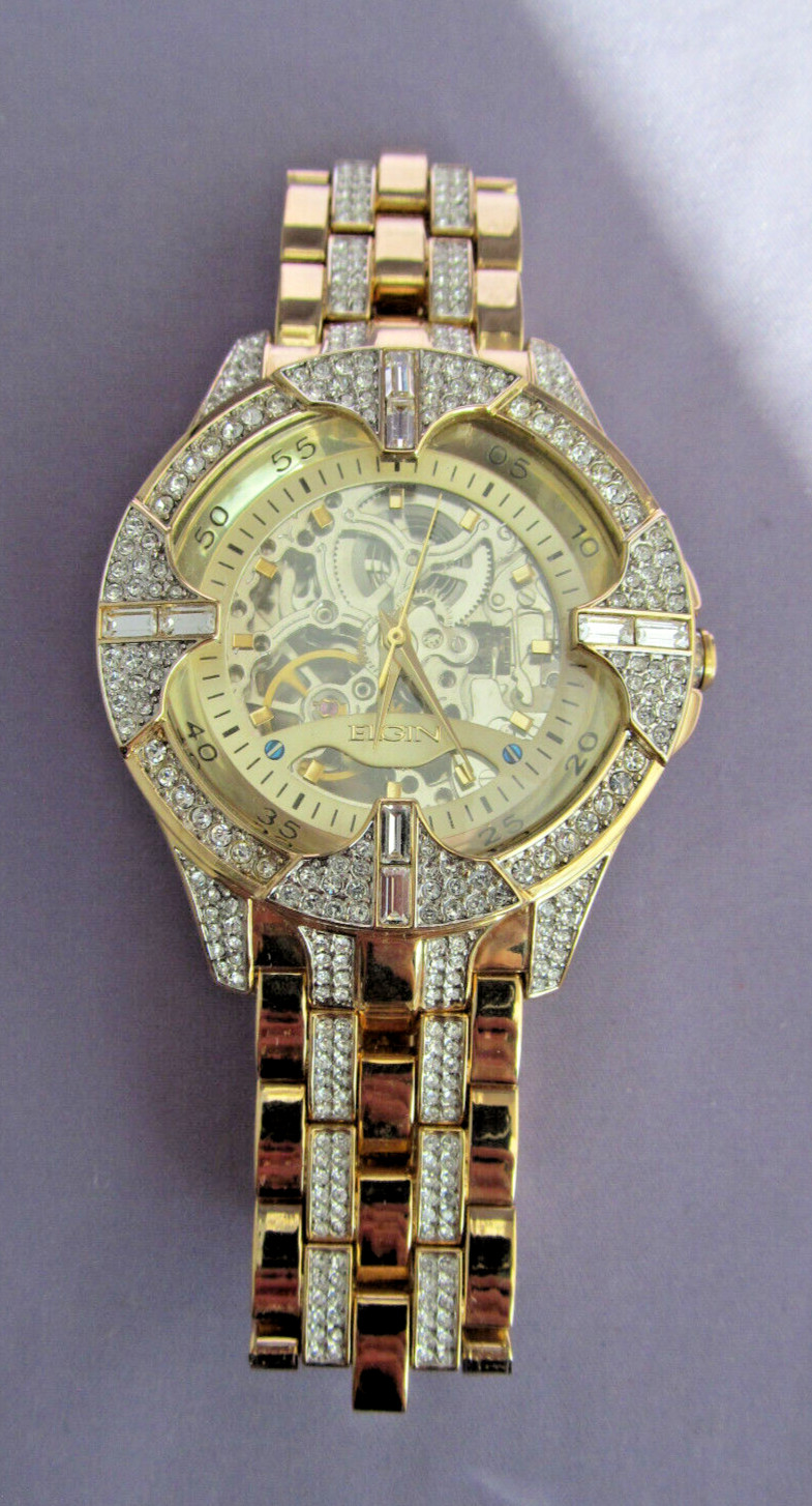 NEW MEN'S Elgin Luxury Automatic Chronograph Skeleton… - Gem