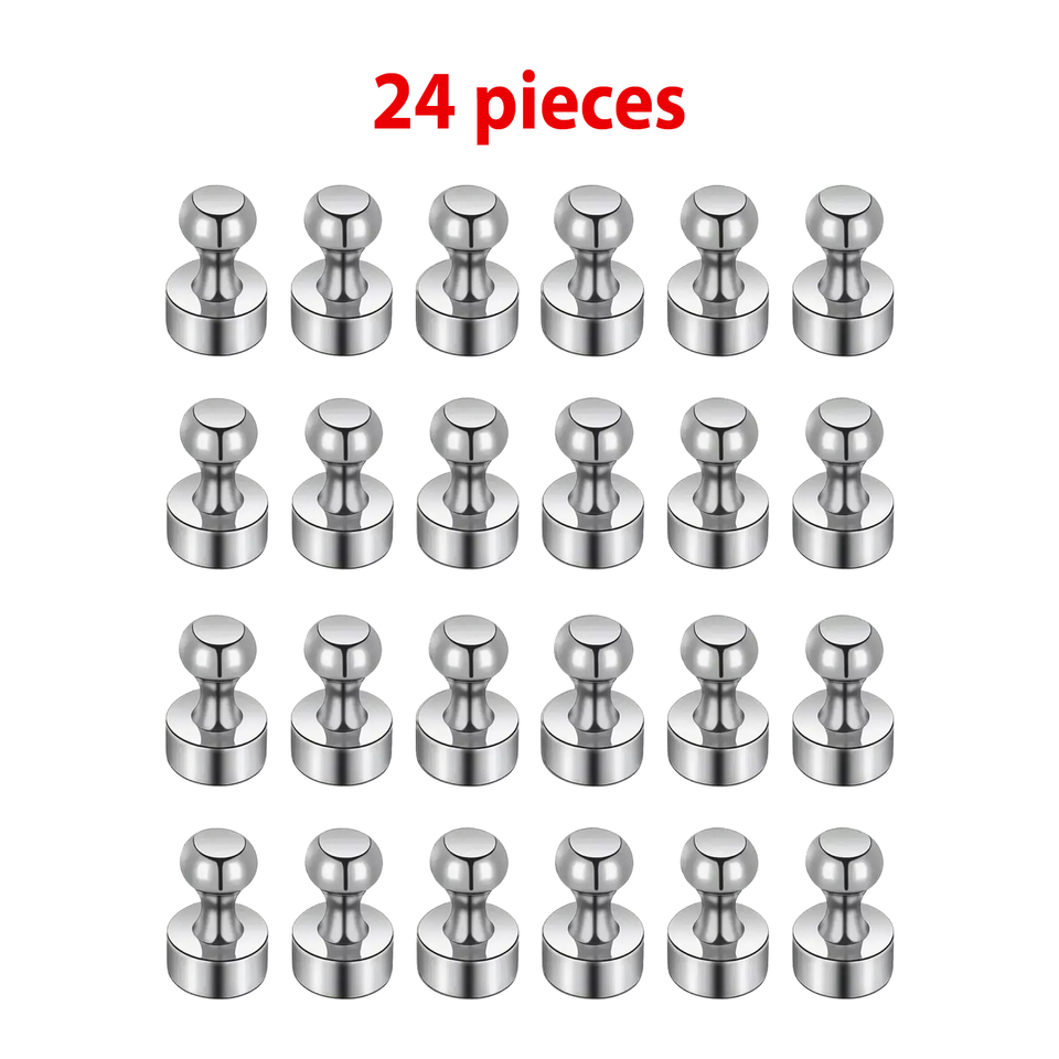 Metal Push Pin Magnets Strong Neodymium Noticeboard Skittle Fridge ...