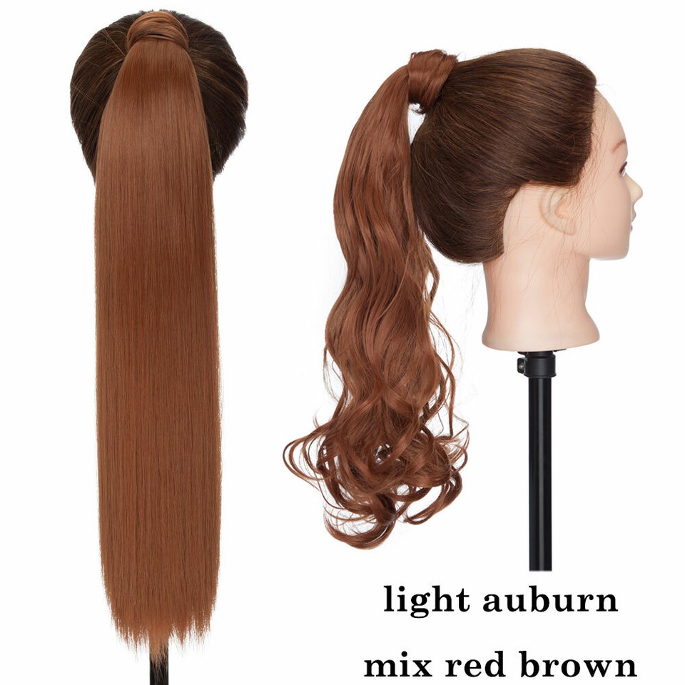 US Real Thick Hair Wrap Around Ponytail 1Pc Clip In Pony Tail as human ...