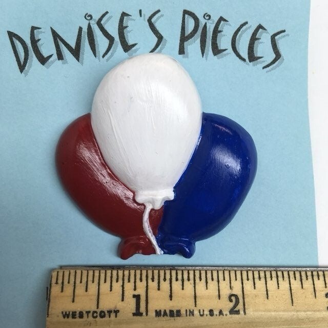 Patriotic Balloons Pin Brooch Red White Blue | eBay