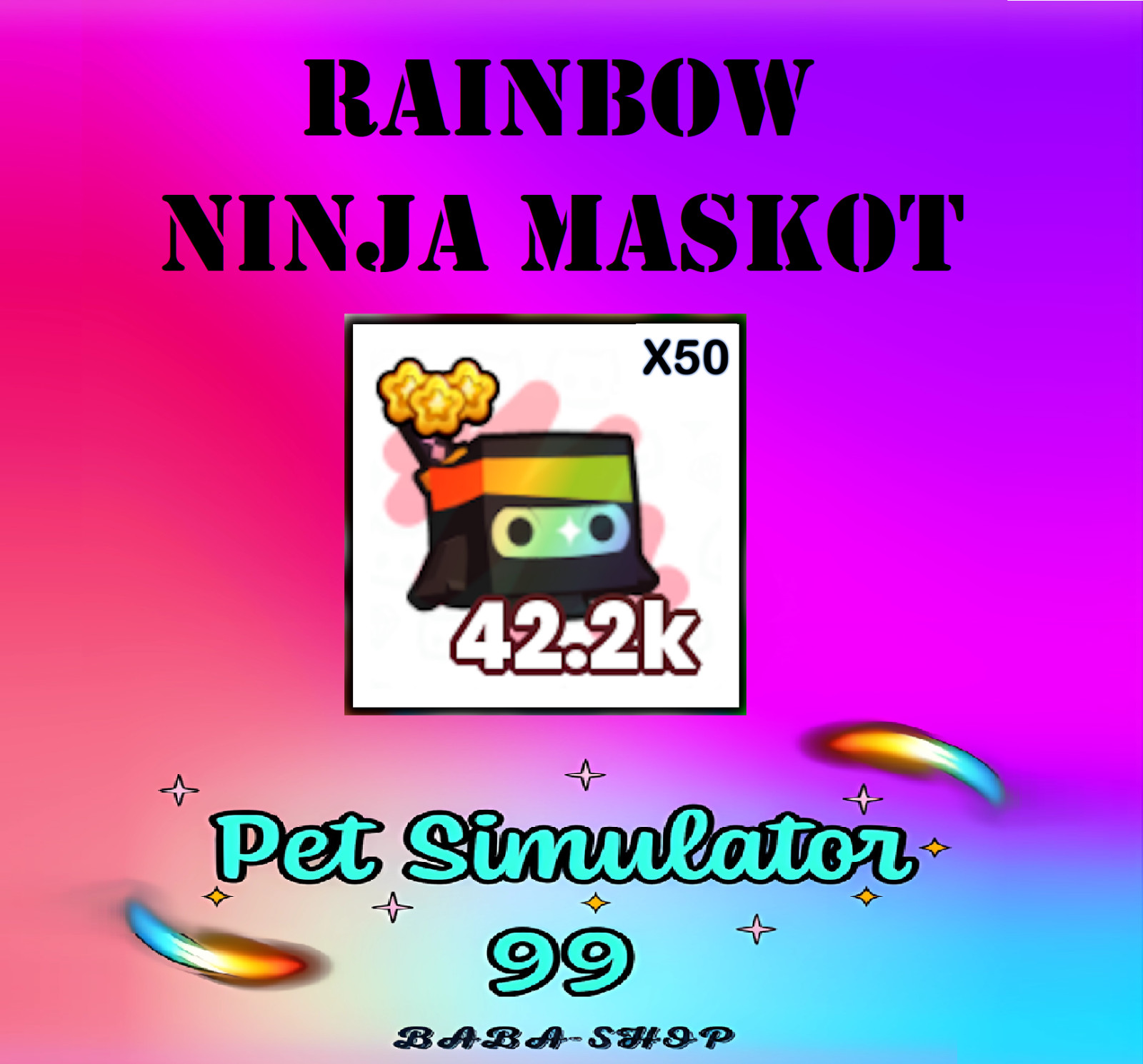 Roblox - PET SIMULATOR 99 - All Rainbow Op pets - GEMS - PS99 - Fast ...