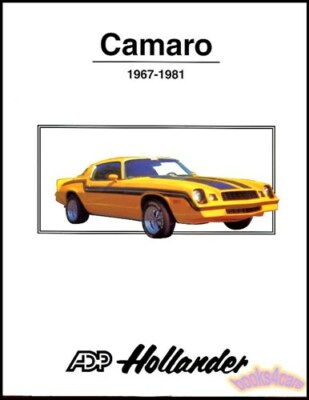 CAMARO PARTS INTERCHANGE MANUAL CHEVROLET HOLLANDER BOOK Z28 | eBay