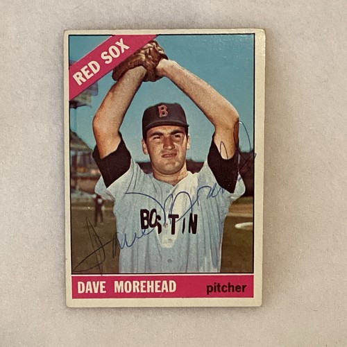 1966 Topps Dave Morehead #135 Boston Red Sox Autographed Baseball Card ...