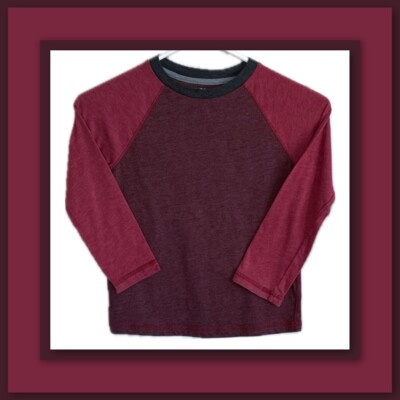 Arizona Boys Maroon Raglan Tee Size XS | eBay