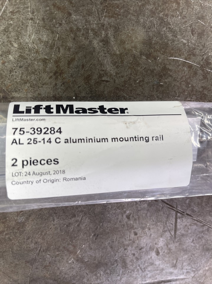 LiftMaster 75-39284 Aluminum Mounting Rail AL 25-14C - 2 Pieces Package ...