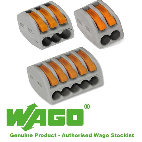 Wago 222 Series Spring Lever Reusable Terminal Block Connector 2 / 3 ...