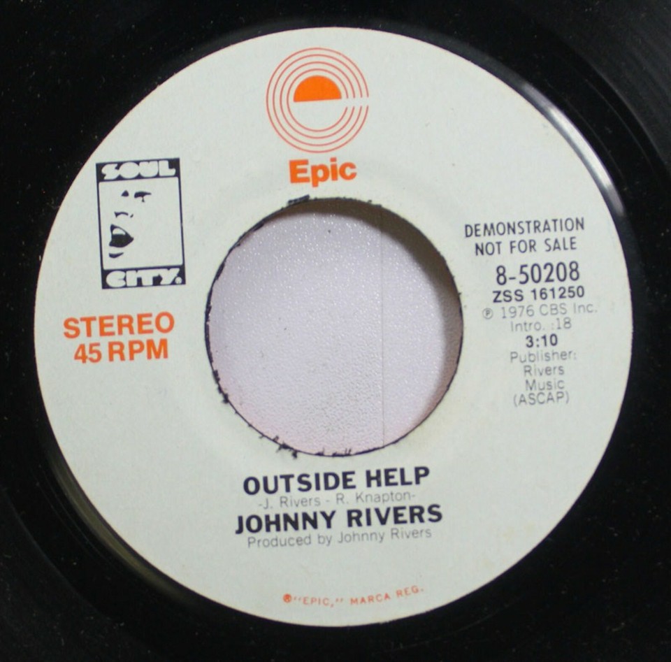 Rock Promo 45 Johnny Rivers - Outside Help / Outside Help On Epic | eBay