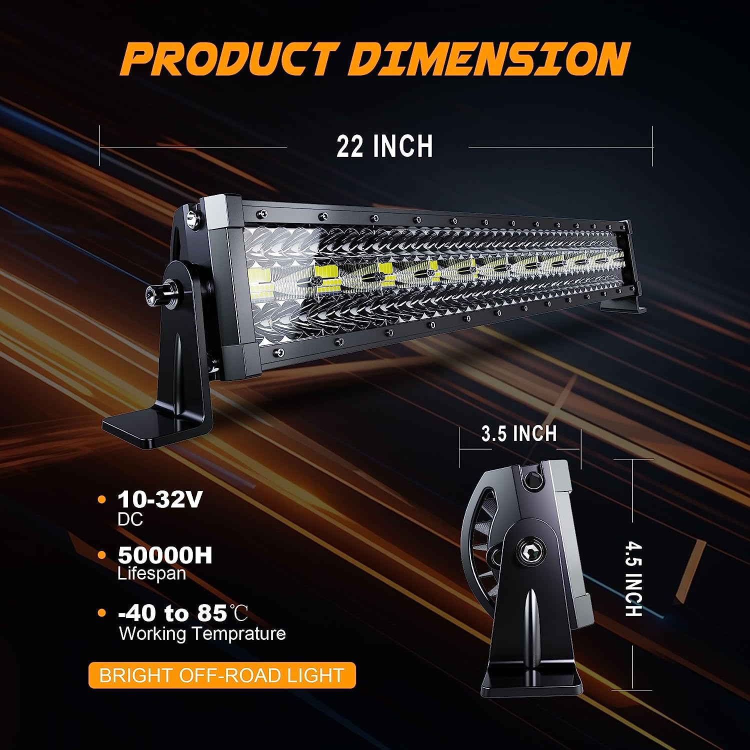 22inch 120W LED Light Bar Spot Flood Combo Offroad Driving Work For ...