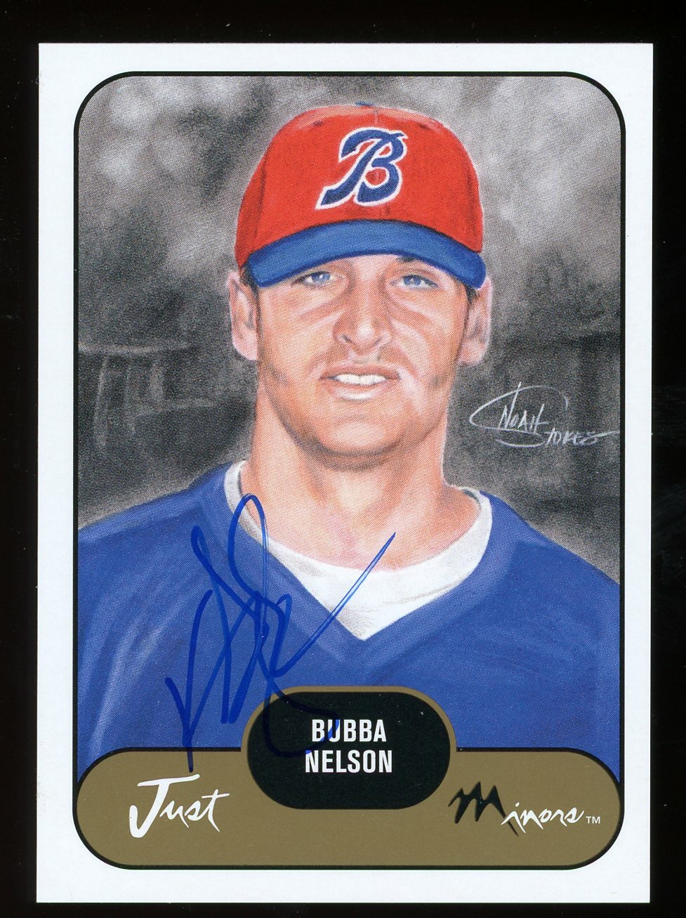 2002 Just BUBBA NELSON Signed Card autograph AUTO BRAVES | eBay